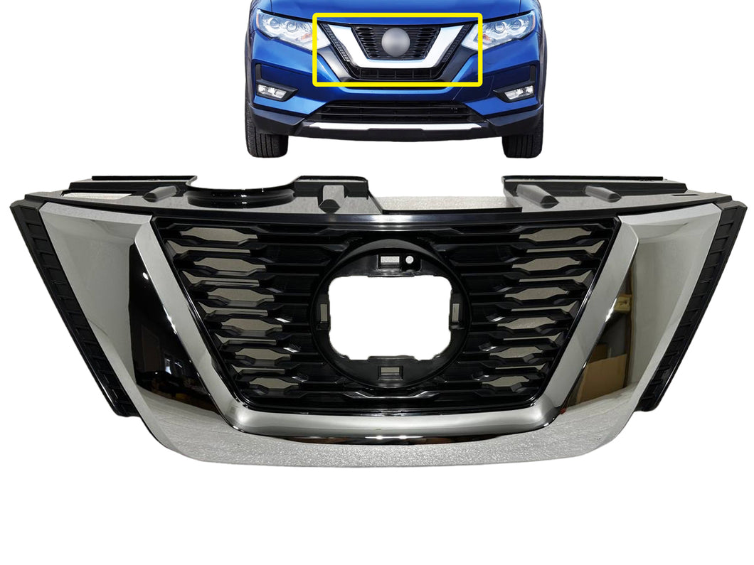2017 2018 2019 2020 Nissan Rogue Front Bumper Upper Grille With Camera ...