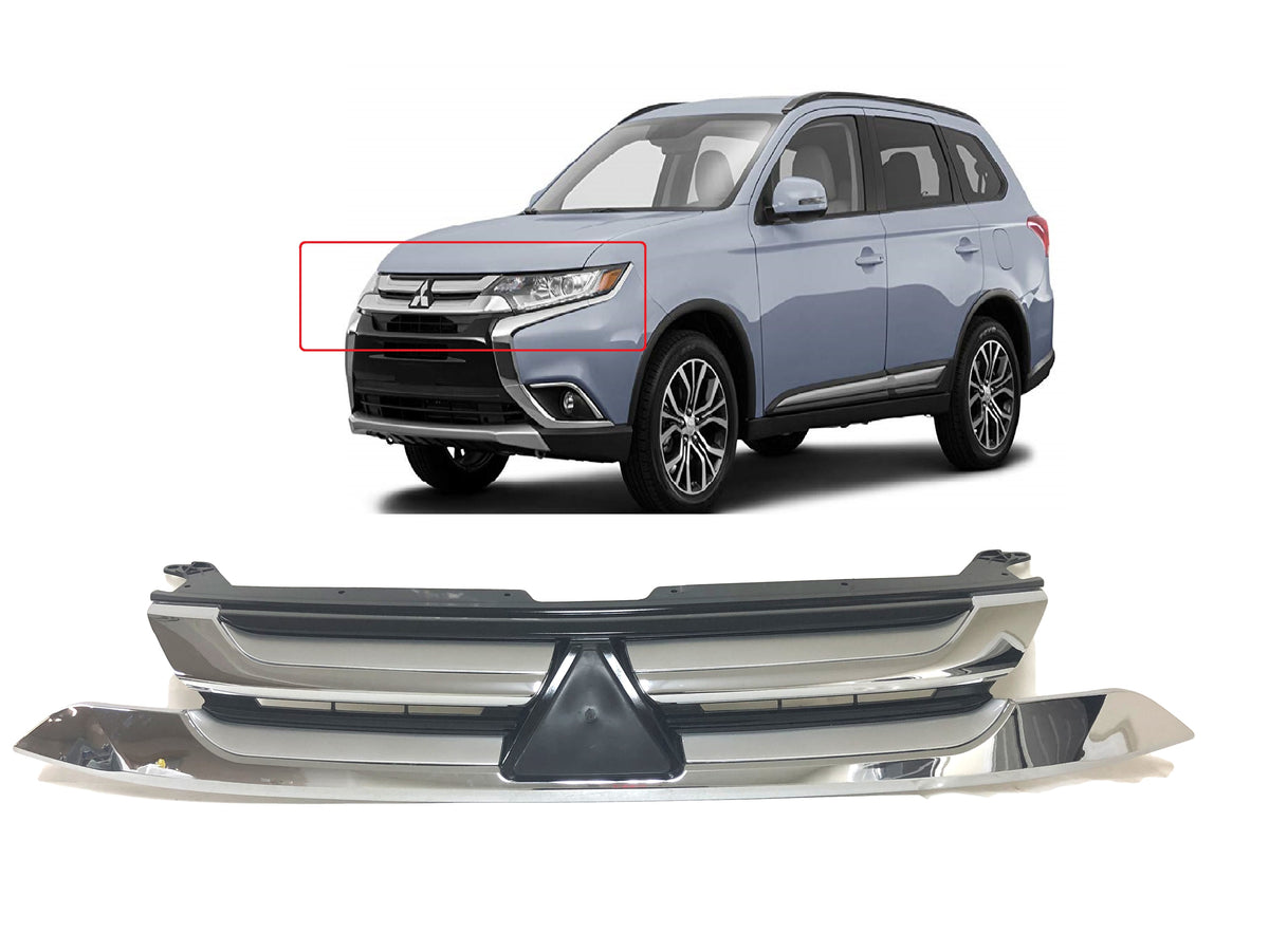 2016-2018 Mitsubishi Outlander Grille Front Bumper Upper Grille | Texas ...
