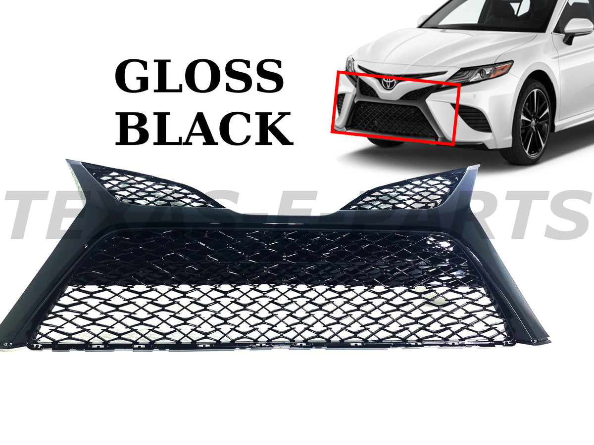 2018 2019 2020 Toyota Camry XSE SE Front Bumper Lower Grille Gloss ...